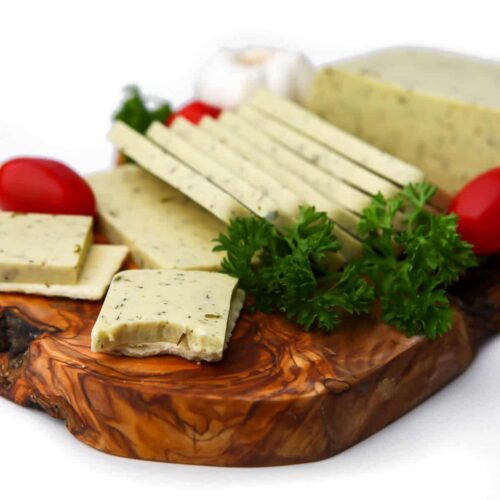 Vegan Cheese with Garlic and Herbs - The Hidden Veggies