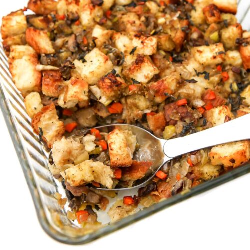 Baked Vegan Stuffing - The Hidden Veggies
