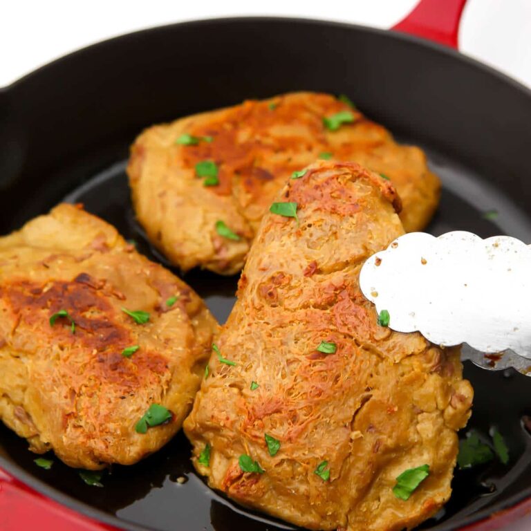 Seitan Chicken (Vegan Chicken Breasts) - The Hidden Veggies