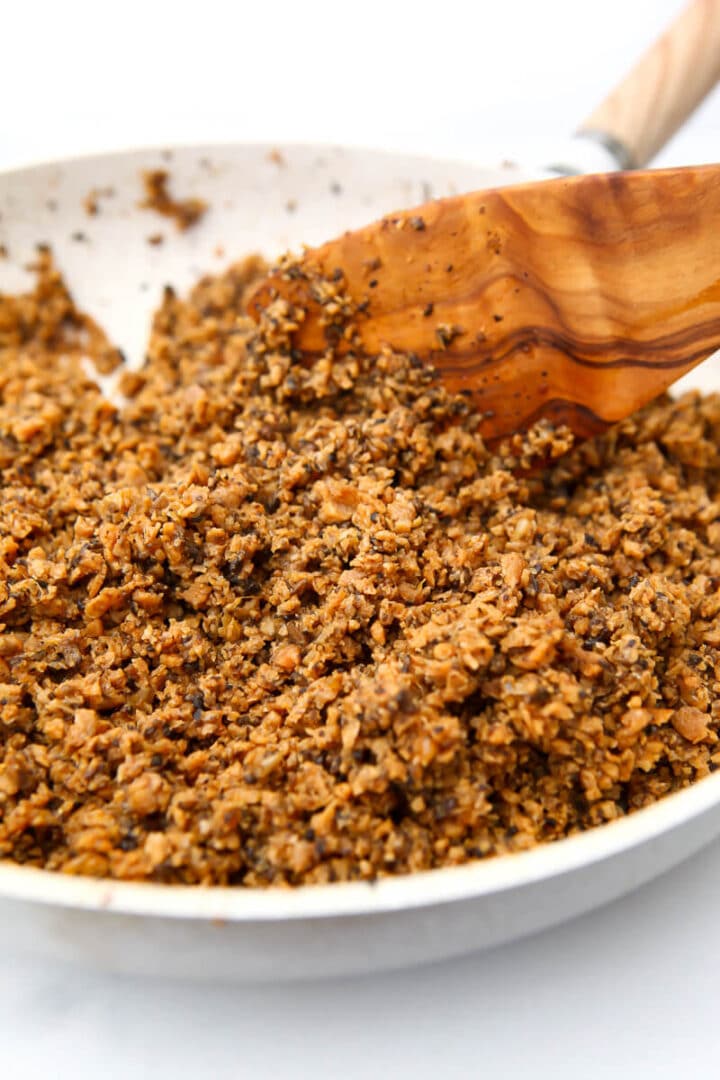Vegan Ground Beef (Meatless Crumbles) - The Hidden Veggies