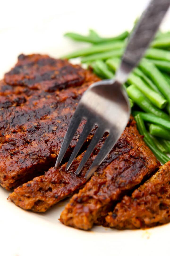 Seitan Steaks (with Mushrooms) - The Hidden Veggies