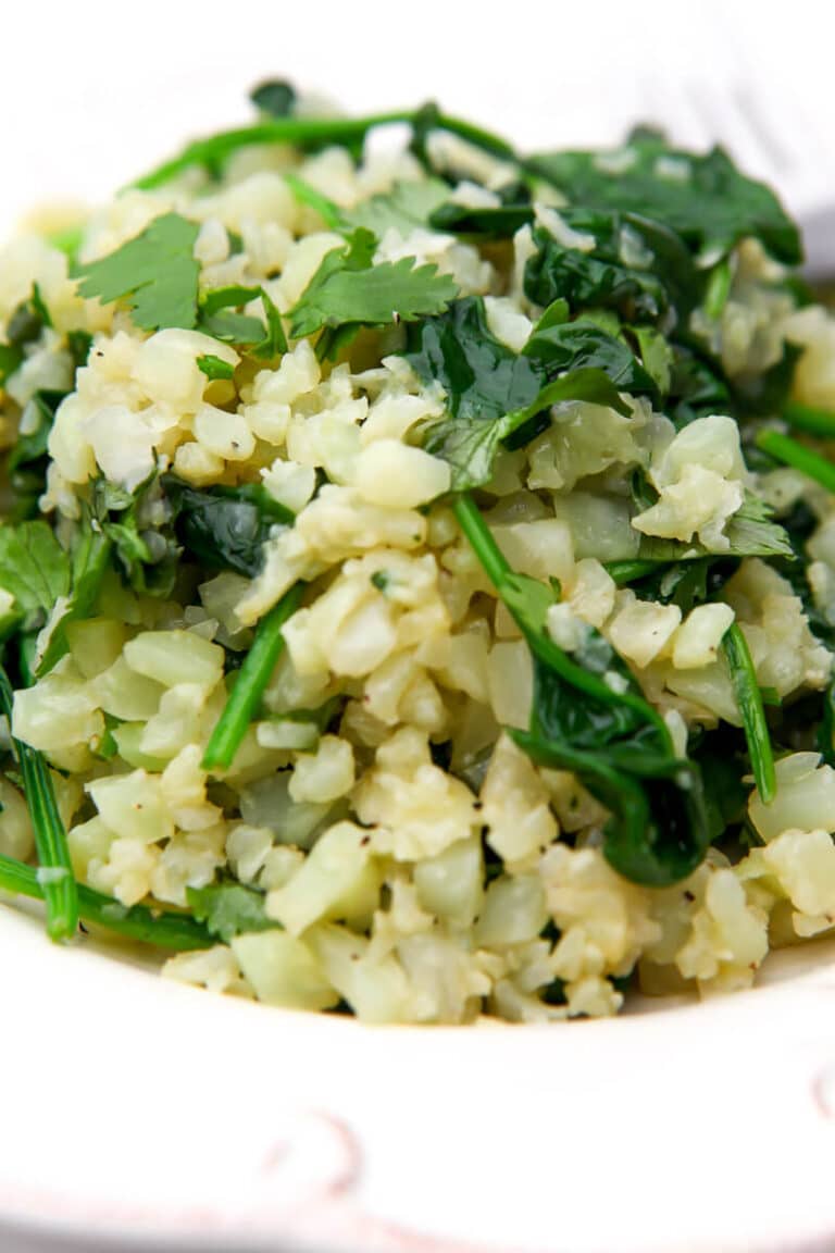 Cauliflower Risotto with Spinach - The Hidden Veggies