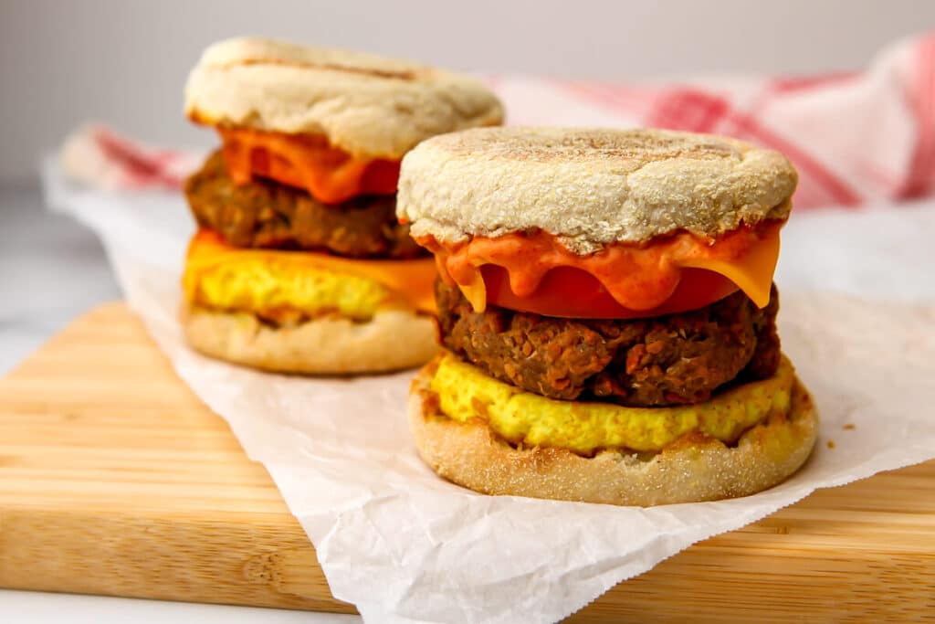 Vegan Breakfast Sandwich - The Hidden Veggies