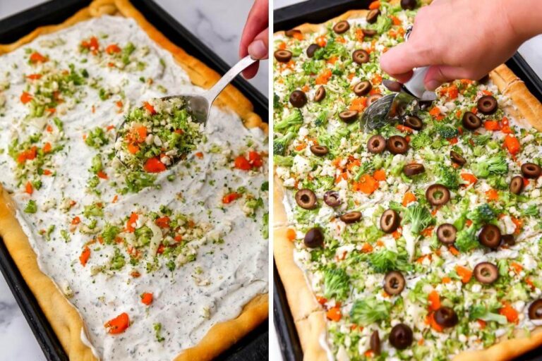 Cold Veggie Pizza - The Hidden Veggies