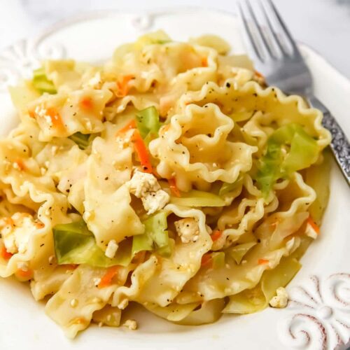 Vegan Haluski (Cabbage and Noodles) - The Hidden Veggies