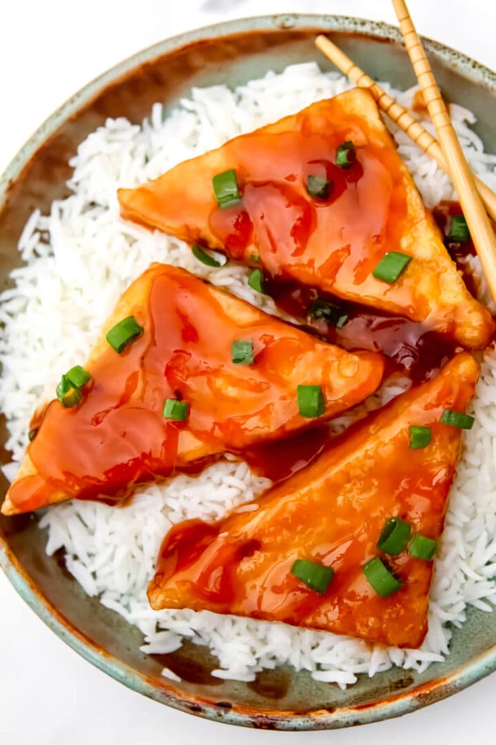 Crispy Sweet and Sticky Tofu - The Hidden Veggies