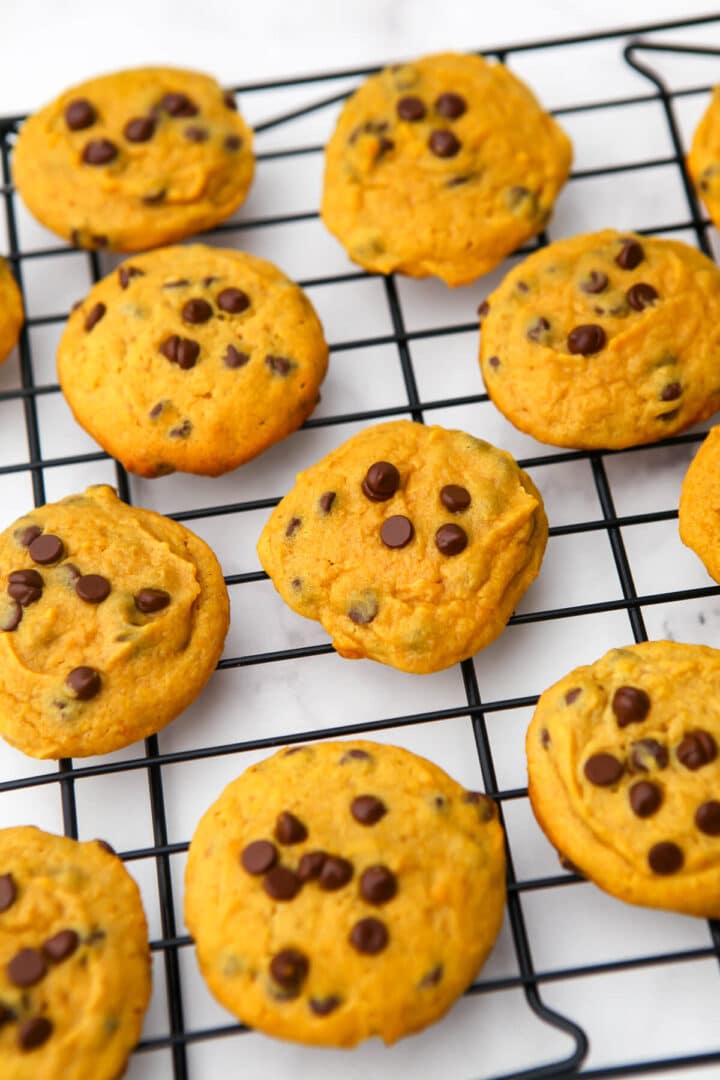 Vegan Chocolate Chip Pumpkin Cookies - The Hidden Veggies