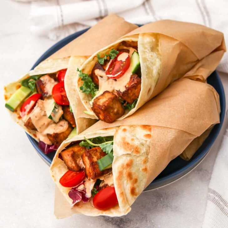 Crispy Marinated Tofu Wrap - The Hidden Veggies