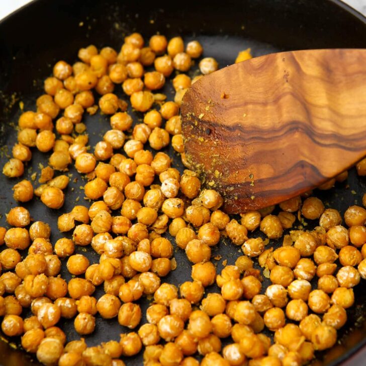 Sauteed Chickpeas (Croutons) - The Hidden Veggies