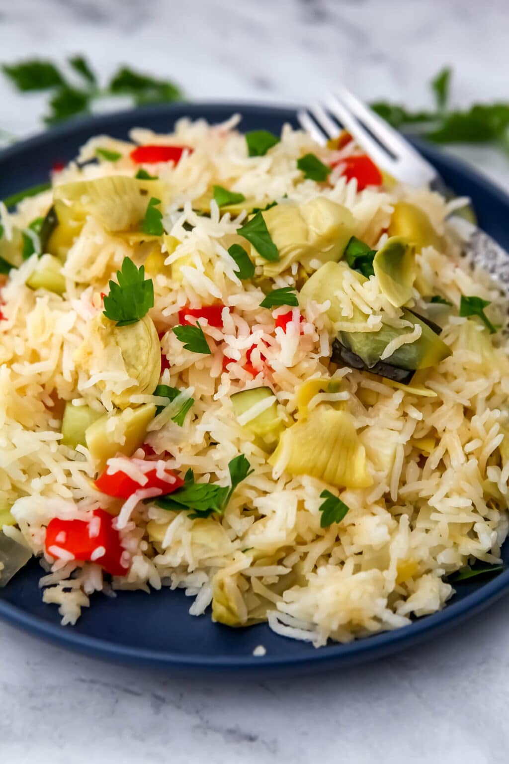 Vegan Rice Pilaf (with Artichokes) - The Hidden Veggies
