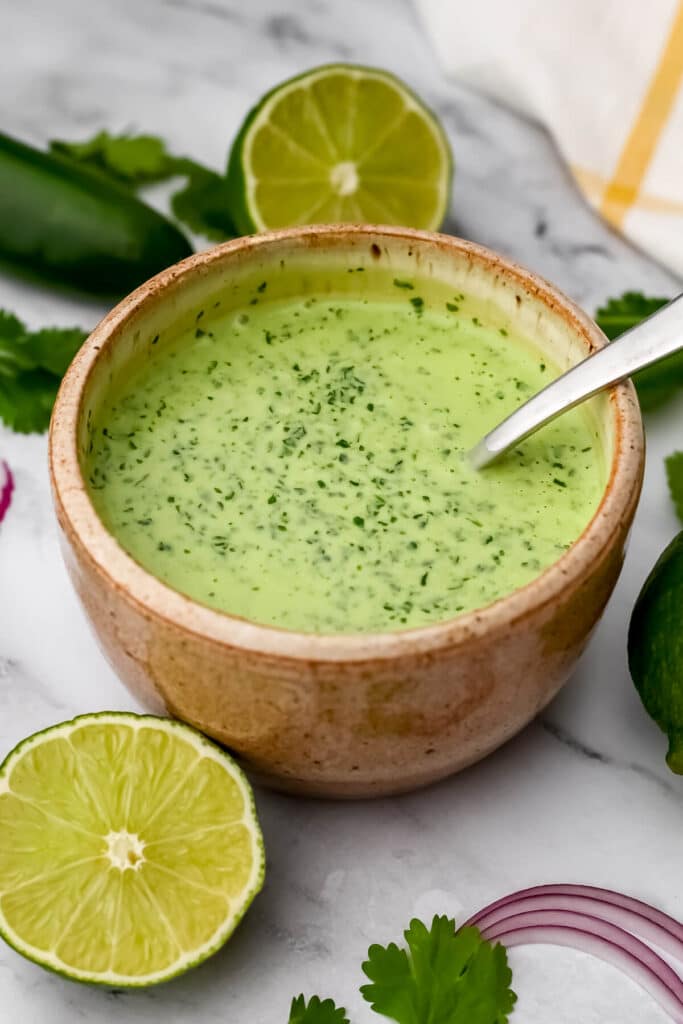 Vegan Cilantro Lime Crema - The Hidden Veggies