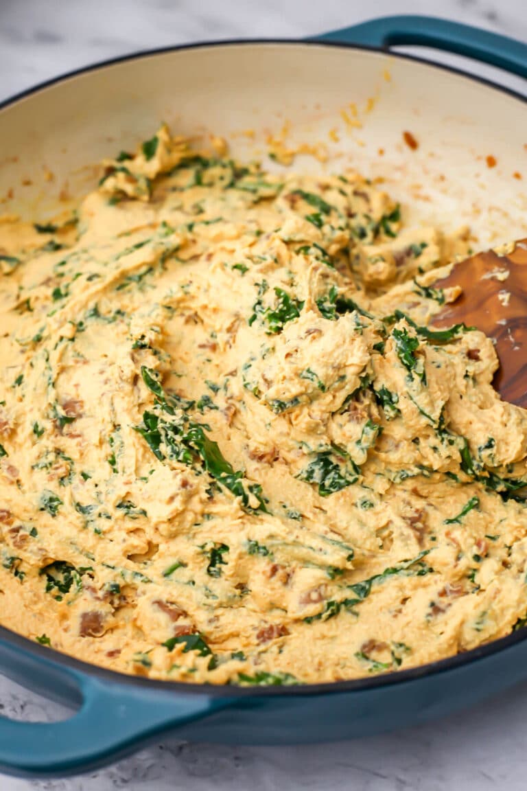 Vegan Pumpkin Alfredo Stuffed Shells - The Hidden Veggies