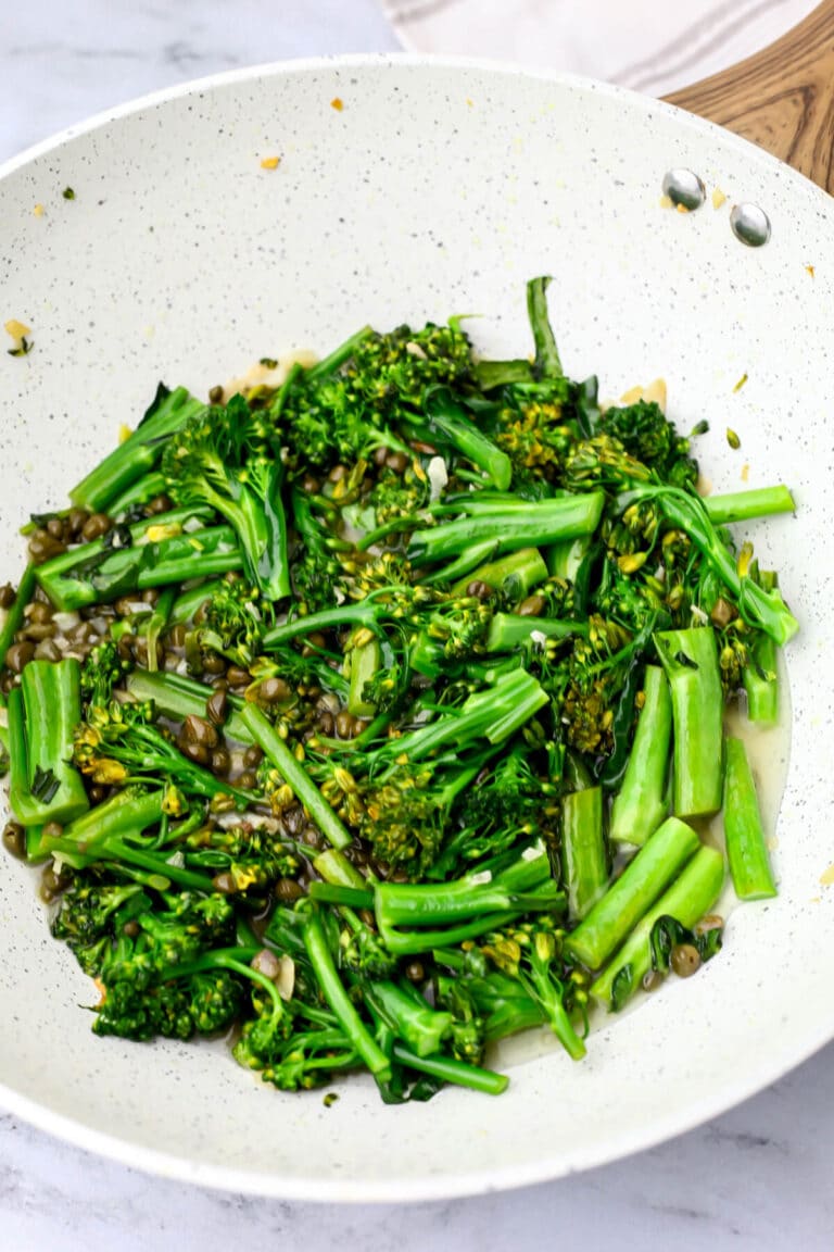 Broccolini Pasta (with Lemon and Capers) - The Hidden Veggies