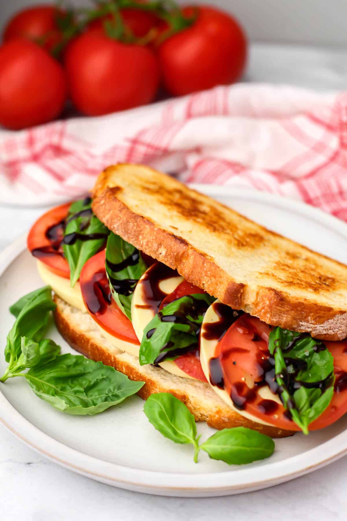 Vegan Caprese Sandwich - The Hidden Veggies