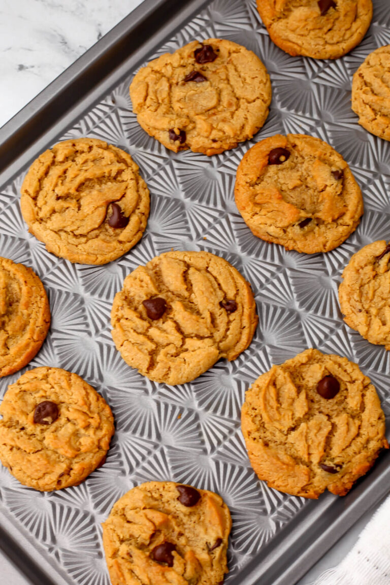 Vegan Peanut Butter Chocolate Chip Cookies - The Hidden Veggies