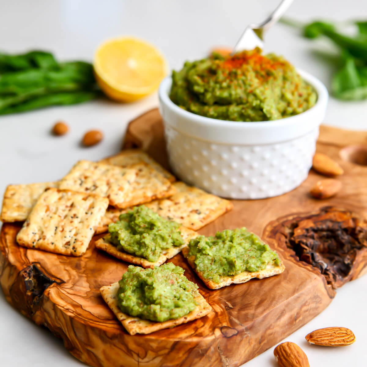 Almond Pate with Basil - The Hidden Veggies