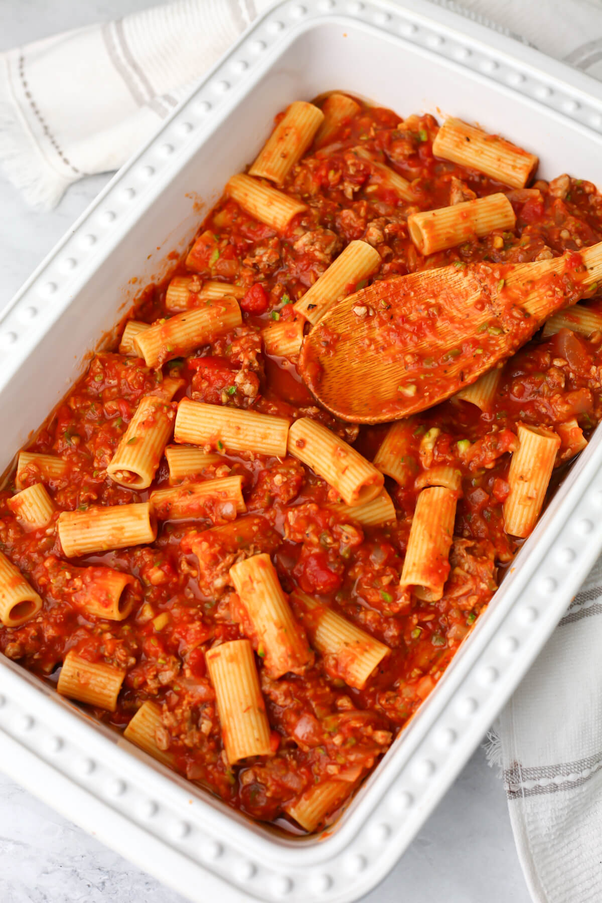 Vegan Rigatoni Pasta Bake - The Hidden Veggies