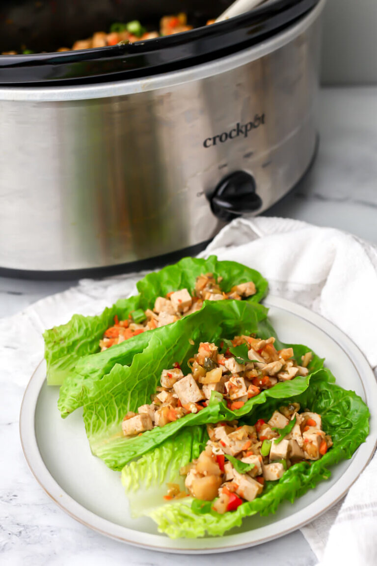 Vegan Lettuce Wraps (In the Slow Cooker) - The Hidden Veggies